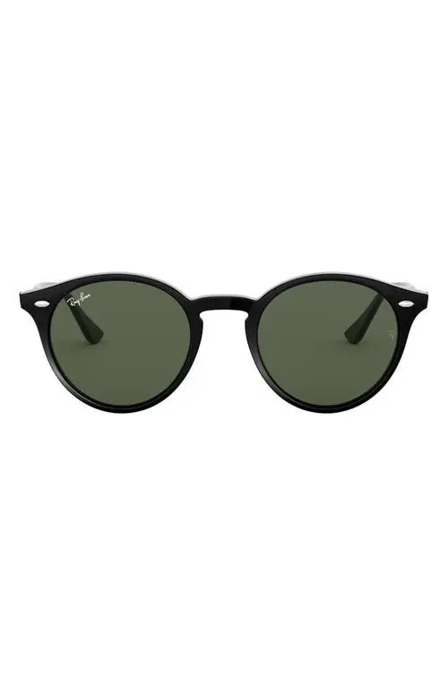 Ray-ban 49mm Round Frame Sunglasses - Black