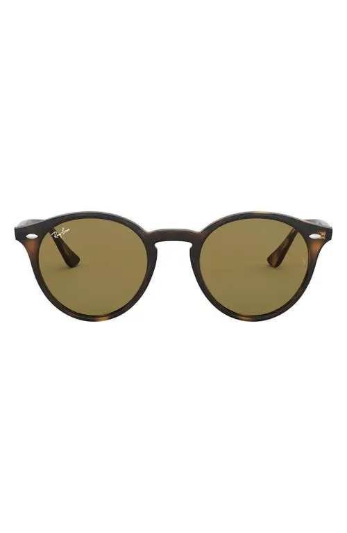 Ray-ban 49mm Round Frame Sunglasses - Dark Havana