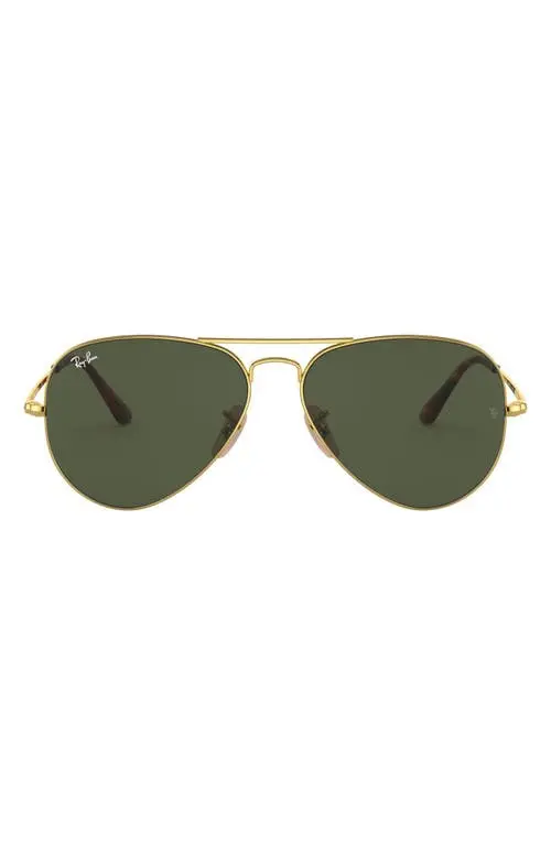 Ray-ban Aviator Metal Ii 58mm Sunglasses - Green