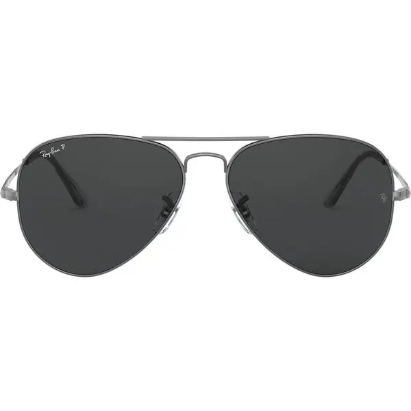 Ray-ban Aviator Metal Ii 58mm Sunglasses - Gunmetal/black