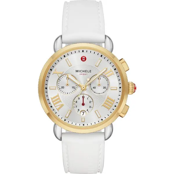 Michele Sport Sail Chronograph Watch - White