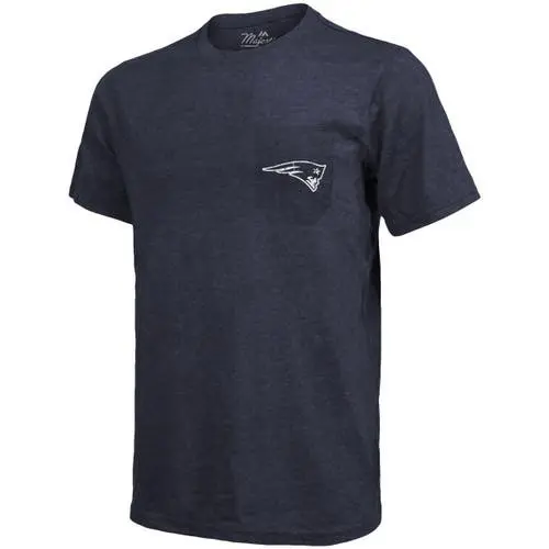 MAJESTIC THREADS New England Patriots Tri-blend Pocket T-shirtheathered