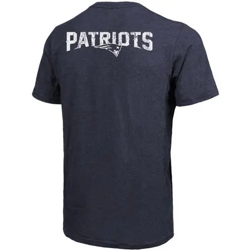 MAJESTIC THREADS New England Patriots Tri-blend Pocket T-shirtheathered