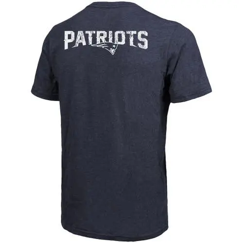 MAJESTIC THREADS New England Patriots Tri-blend Pocket T-shirtheathered