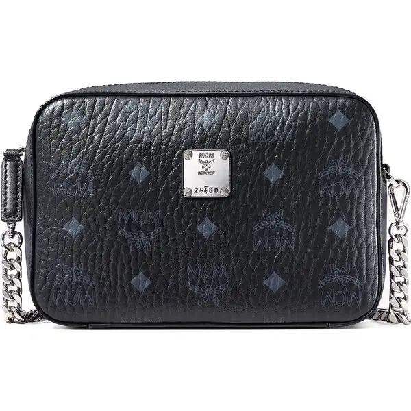 Mcm Visetos Crossbody Bag - Black