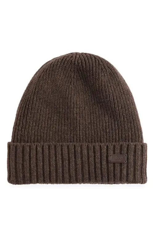 Barbour Carlton Wool Blend Beanie - Mid Brown
