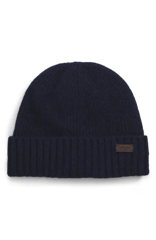 Barbour Carlton Wool Blend Beanie - Navy