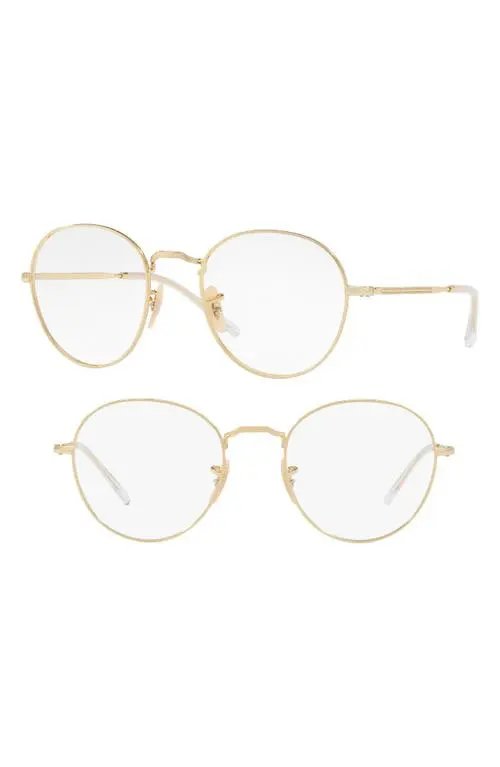 Ray-ban Round Frame Optical Glasses - Gold