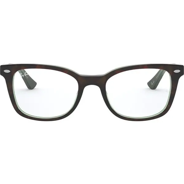 Ray-ban 53mm Square Eyeglasses - Green Havana