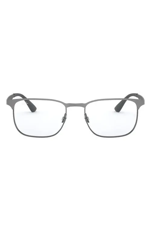 Ray-ban 54mm Rectangle Eyeglasses - Gunmetal