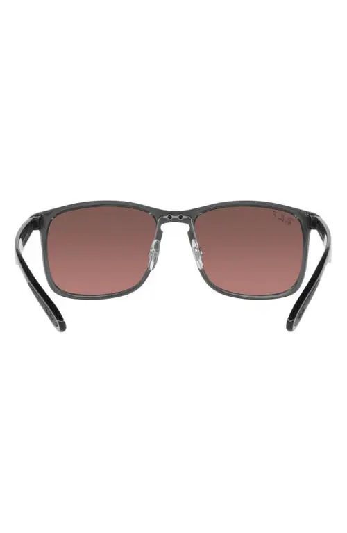 Ray-ban 58mm Rectangle Sunglasses - Grey