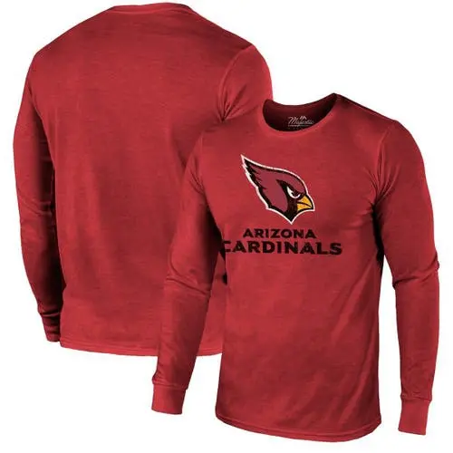 MAJESTIC THREADS Arizona S Lockup Tri-blend Long Sleeve T-shirt - Cardinal