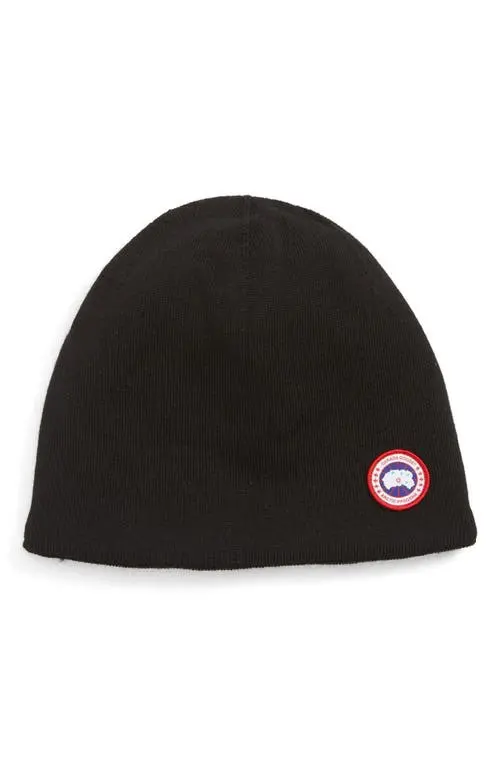Canada Goose Standard Wool Blend Beanie - Black