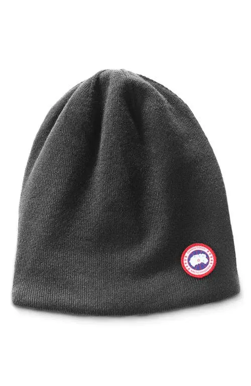 Canada Goose Standard Wool Blend Beanie - Iron Grey