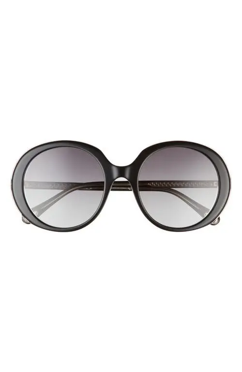 Chloé 54mm Gradient Round Sunglasses - Black/grey Gradient