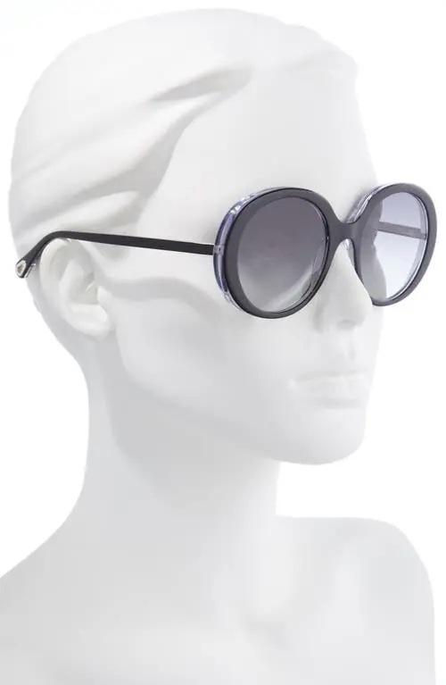 Chloé 54mm Gradient Round Sunglasses - Black/grey Gradient