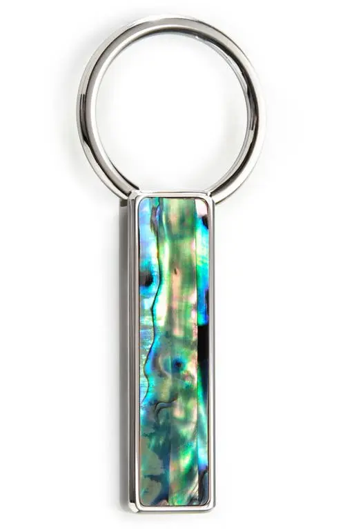 M-CLIP® Abalone Key Chain - Silver/green
