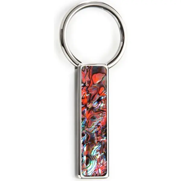 M-CLIP® Abalone Key Chain - Silver/brown