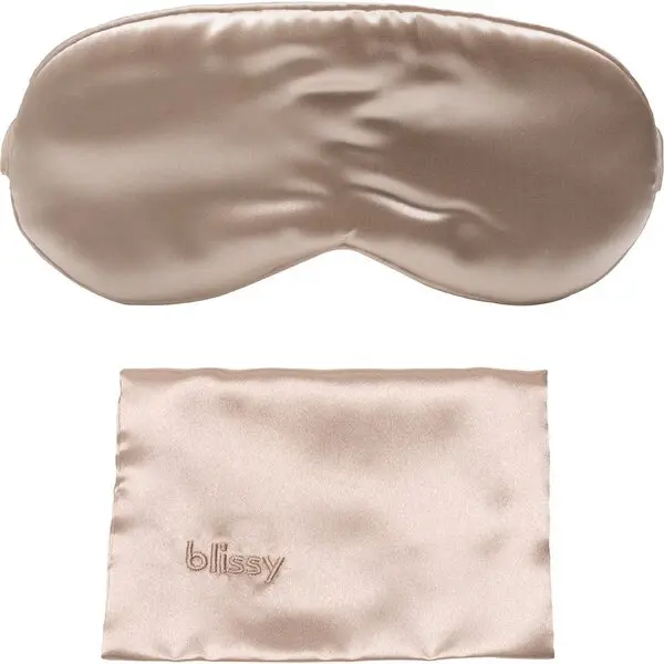 BLISSY Silk Sleep Mask - Champagne