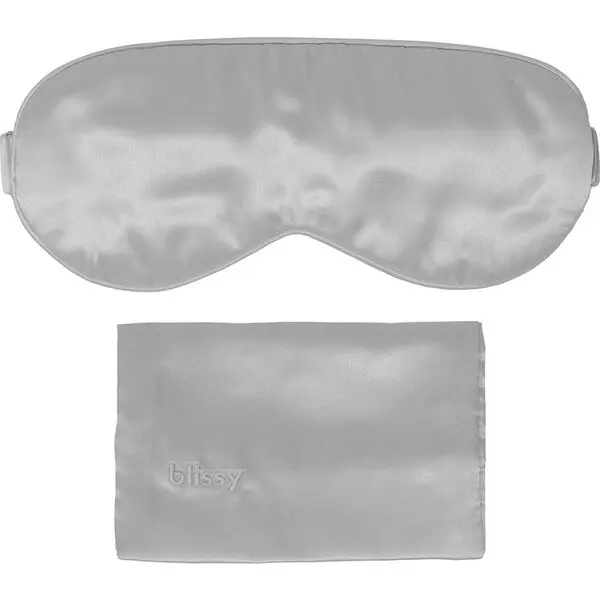 BLISSY Silk Sleep Mask - Silver