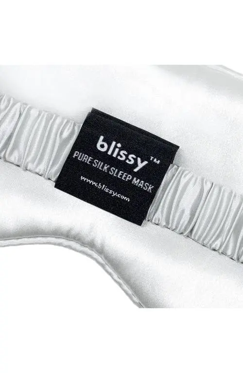 BLISSY Silk Sleep Mask - Silver