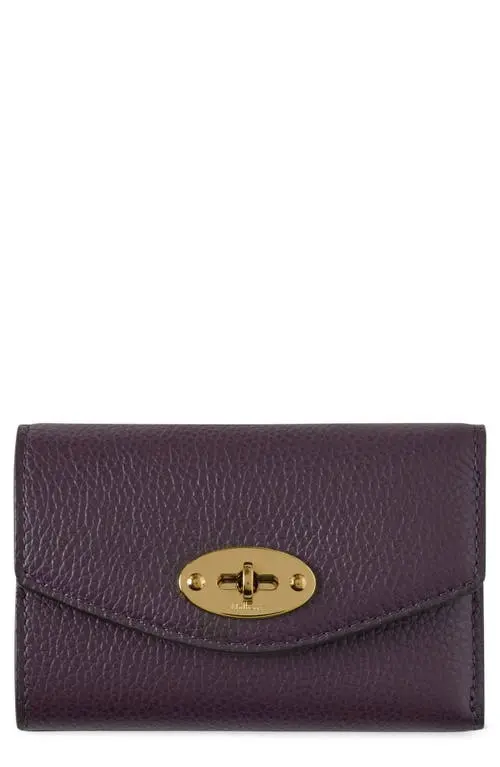 Mulberry Darley Folded Leather Wallet - Deep Aubergine