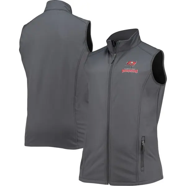 DUNBROOKE Tampa Bay Buccaneers Big & Tall Archer Softshell Full-zip Vest - Charcoal