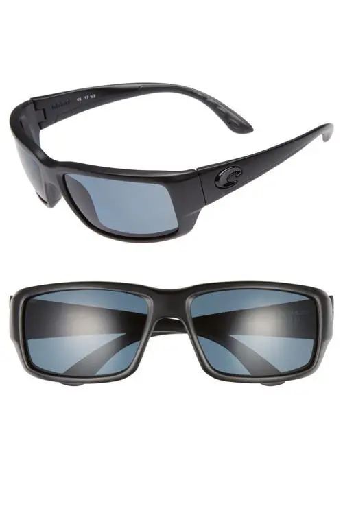 COSTA DEL MAR Fantail 60mm Polarized Sunglasses - Blackout/ Grey