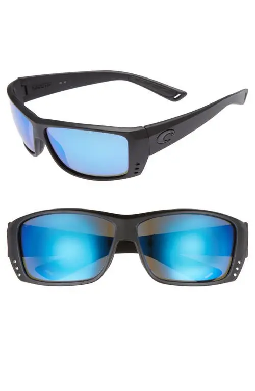 COSTA DEL MAR Cat Cay Sunglasses - Blackout/ Blue Mirror