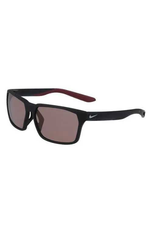 Nike Maverick Rge 59mm Rectangular Sunglasses - Matte Black/course Tint