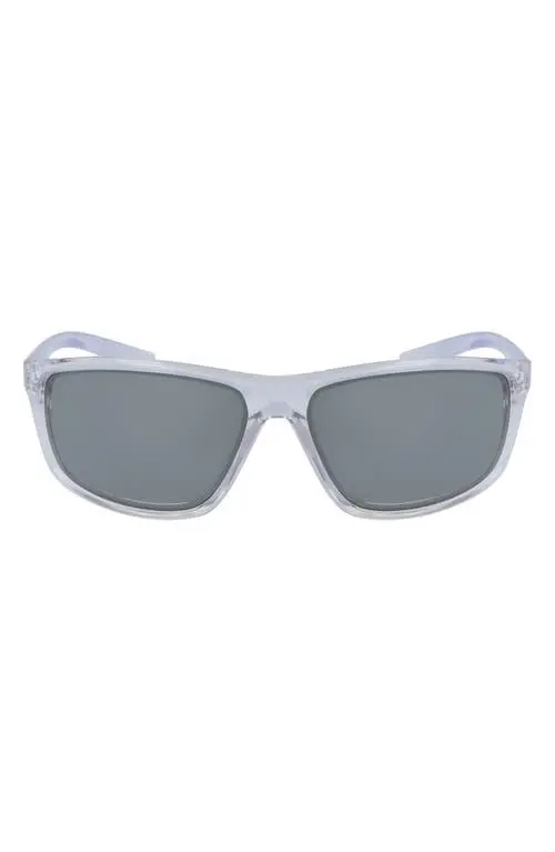 Nike Adrenaline Rectangle Sunglasses - Crystal Clear/grey/silver