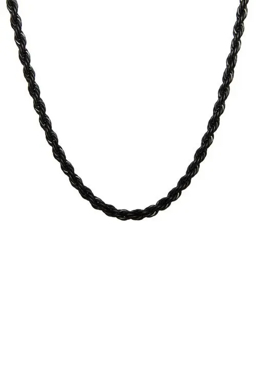 BROOK & YORK Rope Chain Necklace - Black
