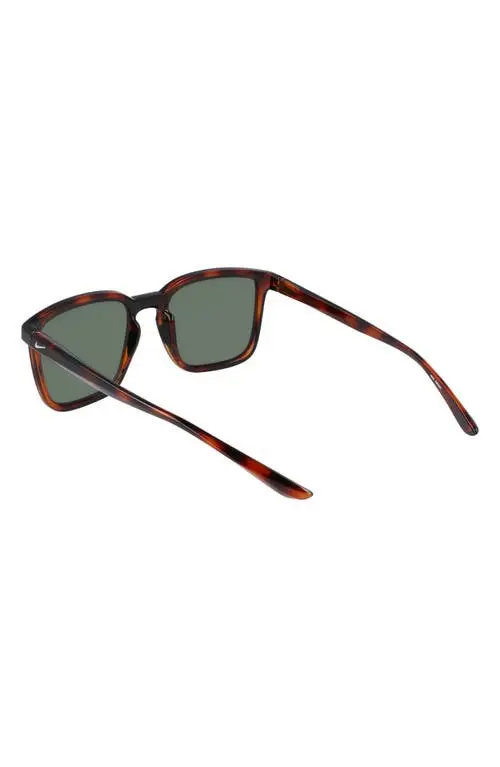Nike Circuit 55mm Square Sunglasses - Soft Tortoise/green