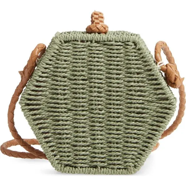 MALI + LILI Lexi Woven Crossbody Bag - Olive