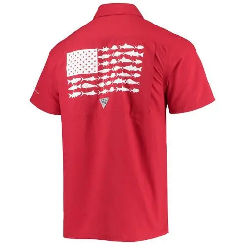 Columbia Pfg Ohio State Buckeyes Slack Tide Camp Button-up Shirt