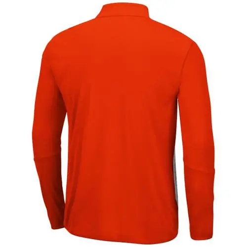 COLOSSEUM Heathered Gray/orange Clemson Tigers Prospect Quarter-zip Jacket