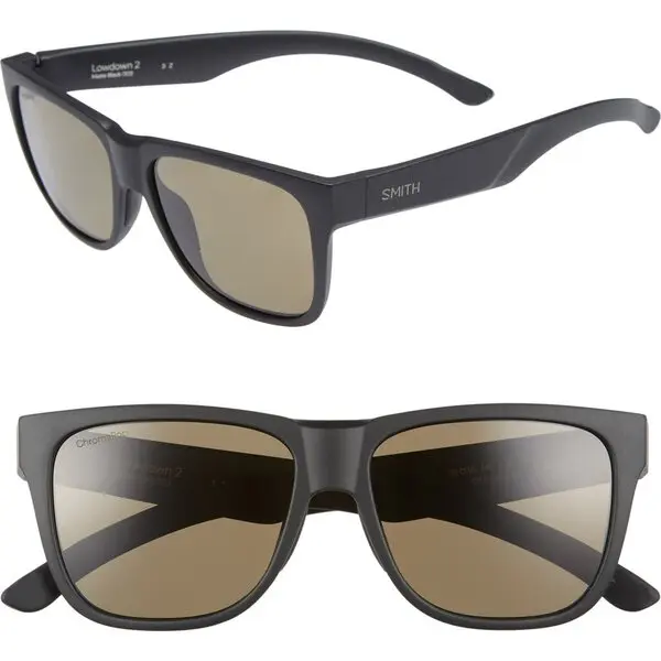 SMITH Lowdown 2 55mm Chromapop™ Polarized Sunglasses - Matte Black