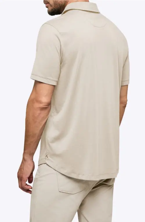 CUTS Trim Fit Cotton Blend Polo - Clay