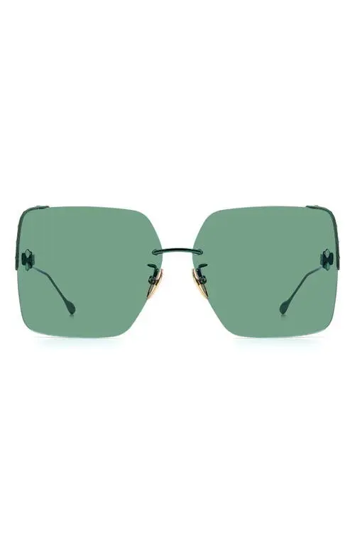Isabel Marant Square Sunglasses - Green / Green