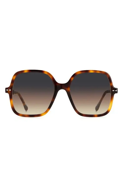Isabel Marant Square Sunglasses - Havana / Gray Brown