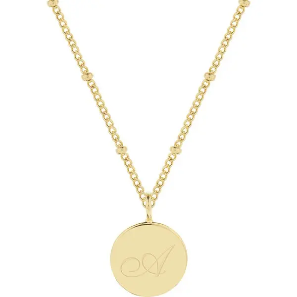BROOK & YORK Lizzie Initial Pendant Necklace - Gold A