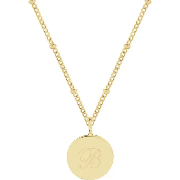BROOK & YORK Lizzie Initial Pendant Necklace - Gold B
