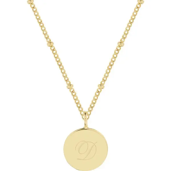 BROOK & YORK Lizzie Initial Pendant Necklace - Gold D