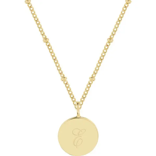 BROOK & YORK Lizzie Initial Pendant Necklace - Gold E