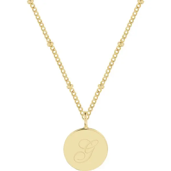 BROOK & YORK Lizzie Initial Pendant Necklace - Gold G