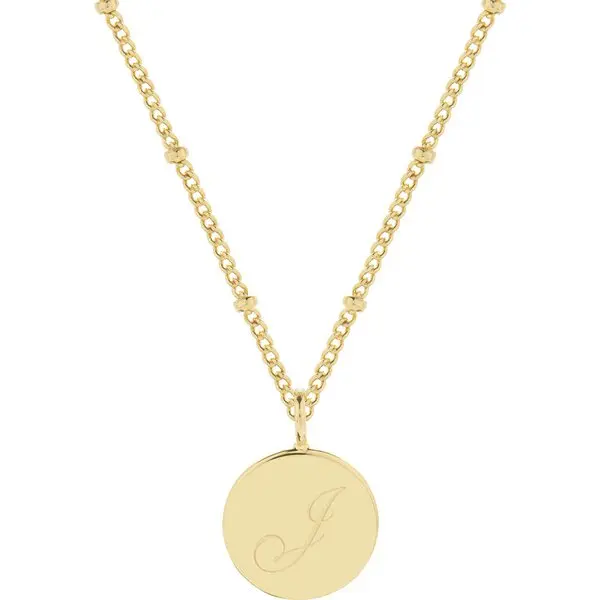 BROOK & YORK Lizzie Initial Pendant Necklace - Gold J