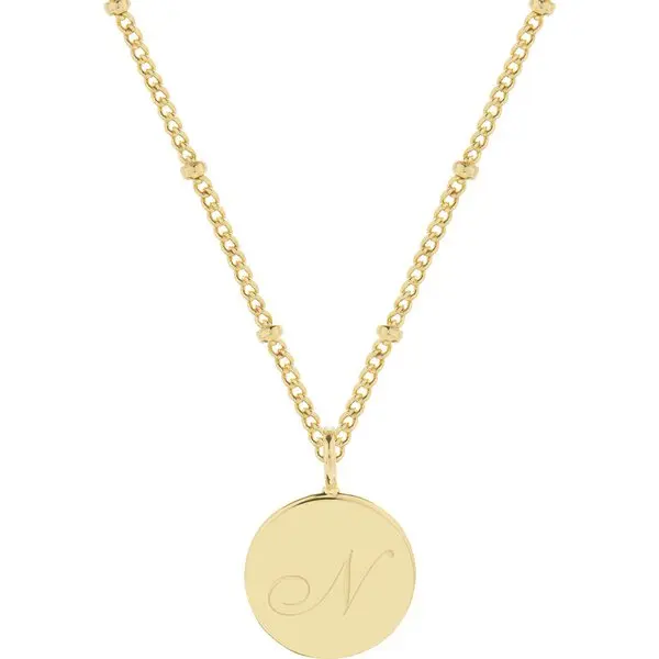 BROOK & YORK Lizzie Initial Pendant Necklace - Gold N