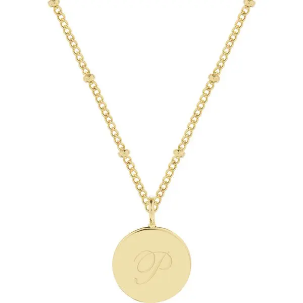 BROOK & YORK Lizzie Initial Pendant Necklace - Gold P