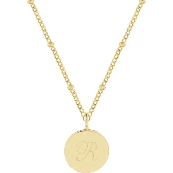 BROOK & YORK Lizzie Initial Pendant Necklace - Gold R
