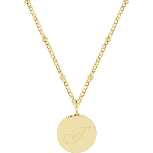 BROOK & YORK Lizzie Initial Pendant Necklace - Gold T
